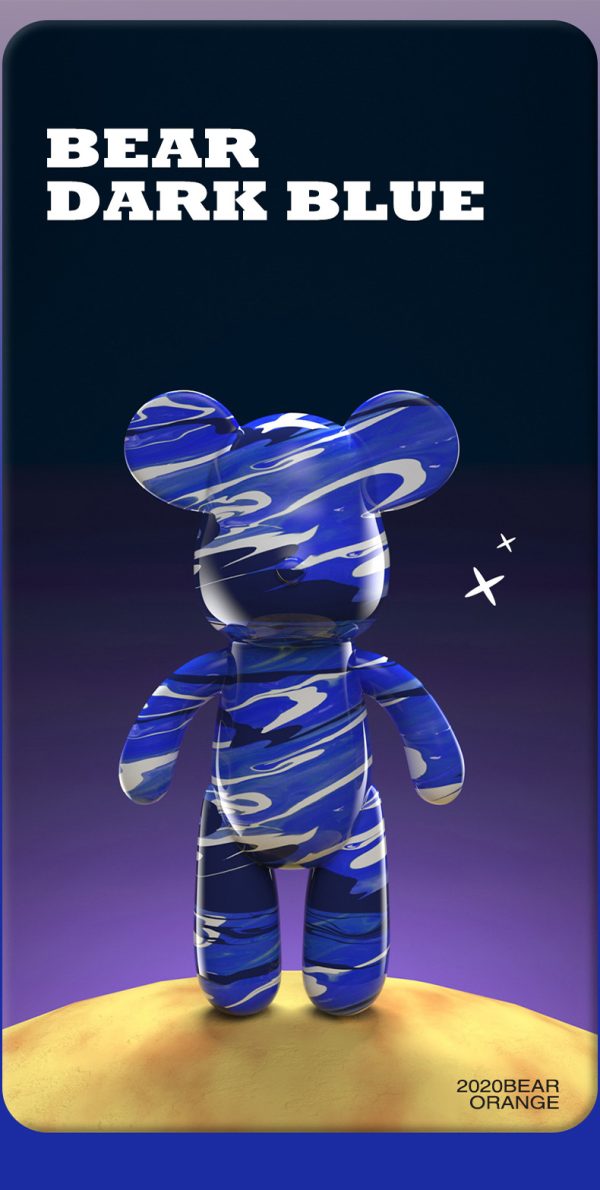 23cm DIY Fluid Painting Bearbrick Model Toy – OX-KIDS